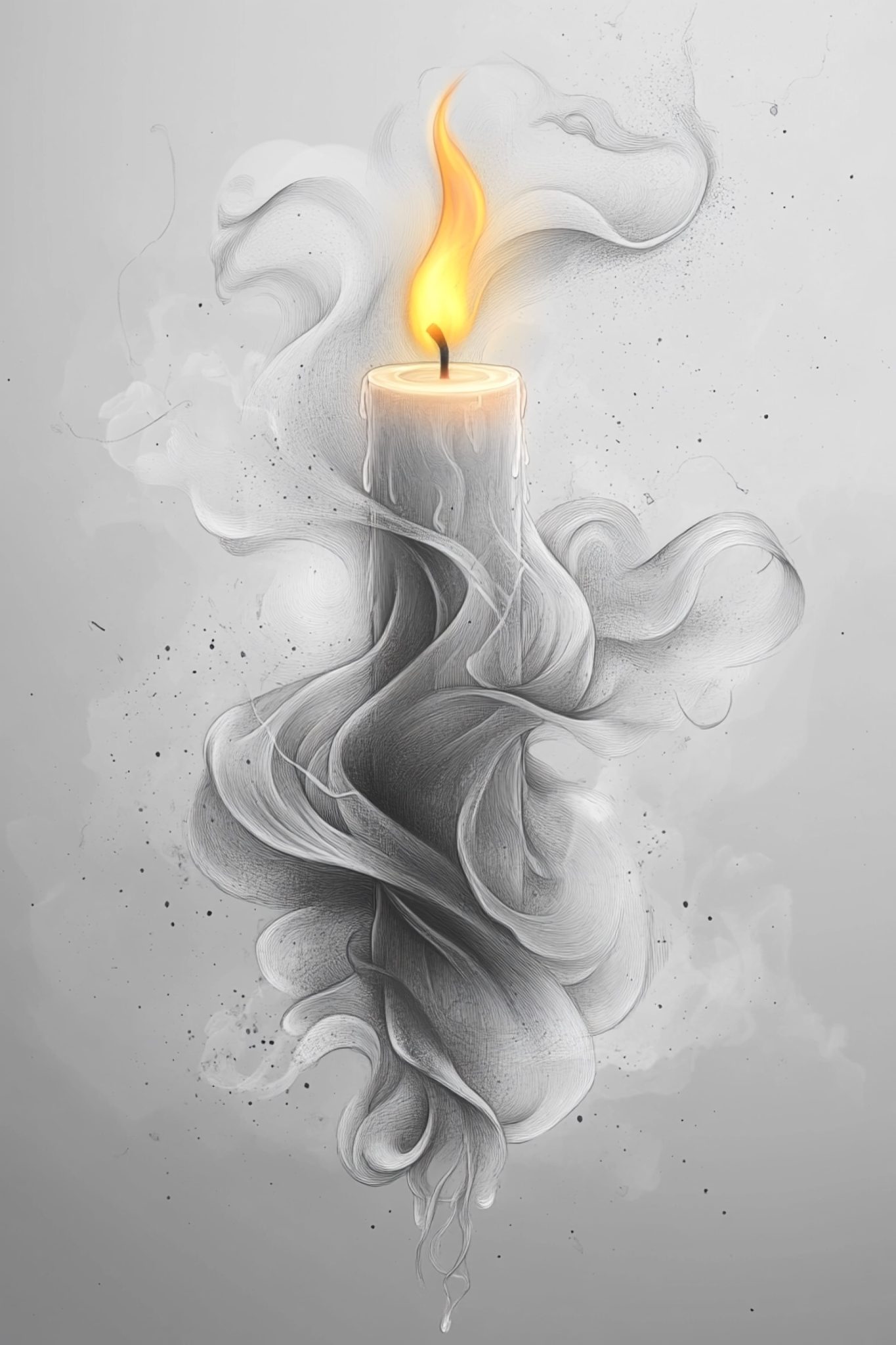 The Art of Light & Smoke Wall Art | Framed Canvas - Canvasly